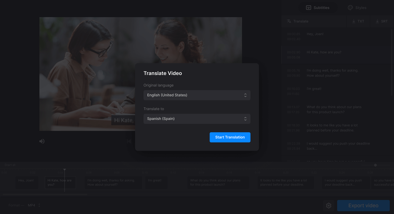Video Translator | Translate Your Video Online — Clideo