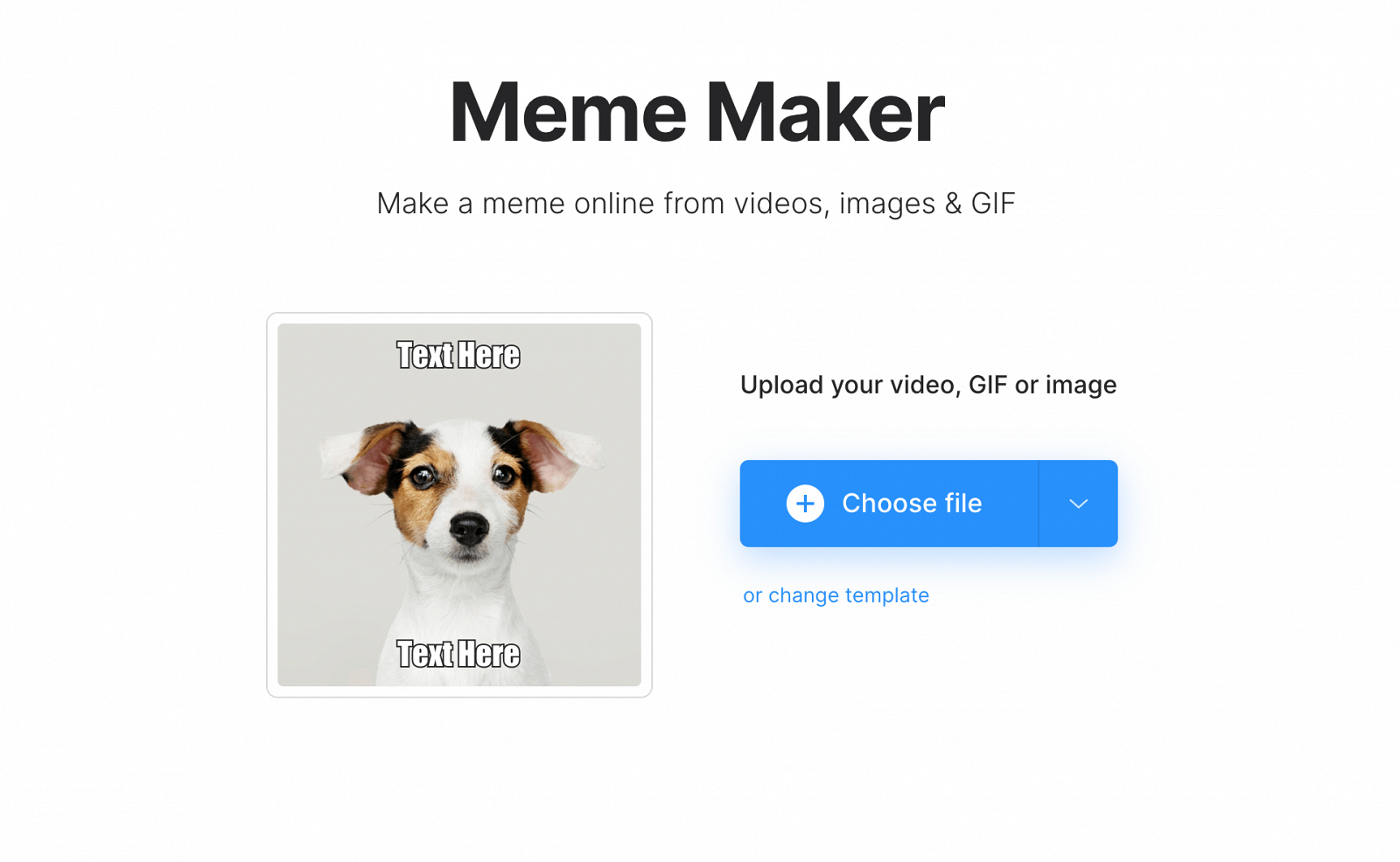 Custom Meme Maker — Clideo