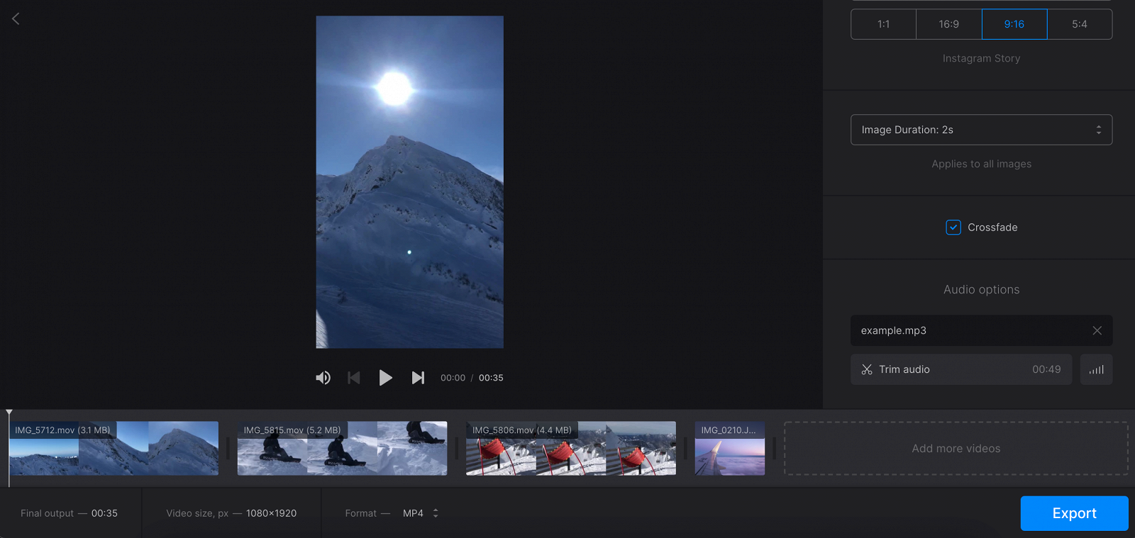 Online iMovie Alternative for Windows — Clideo