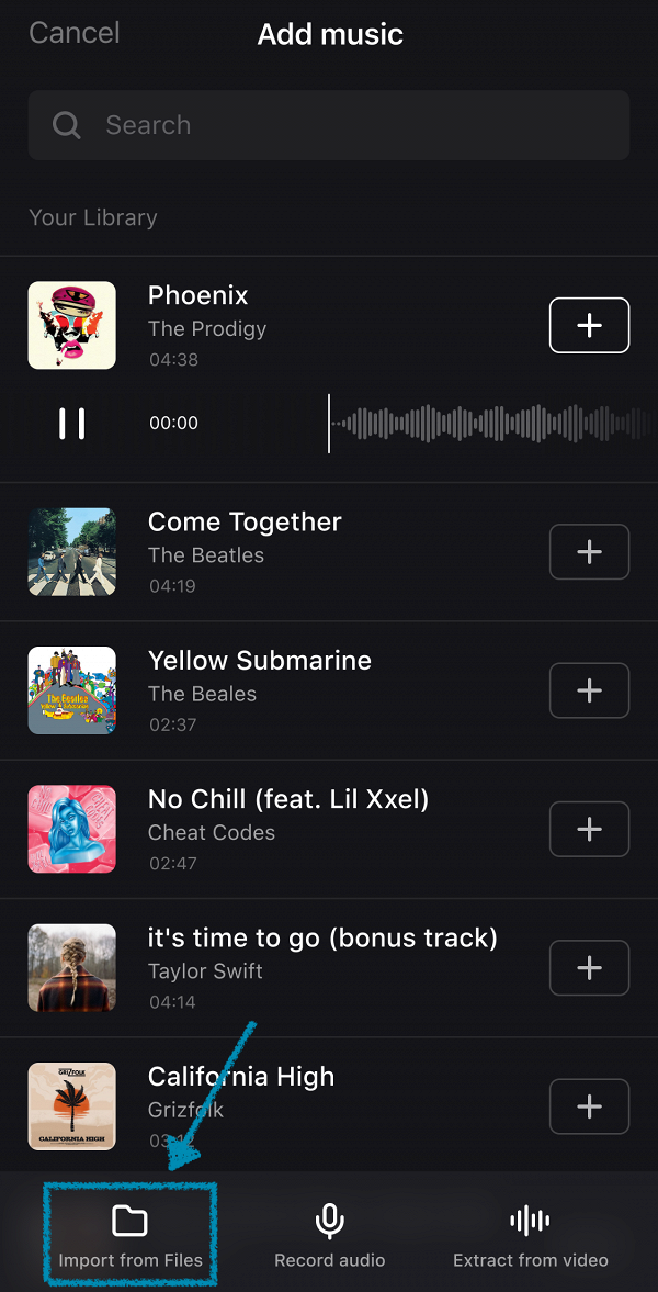 Add Music to Video App for iPhone — Clideo
