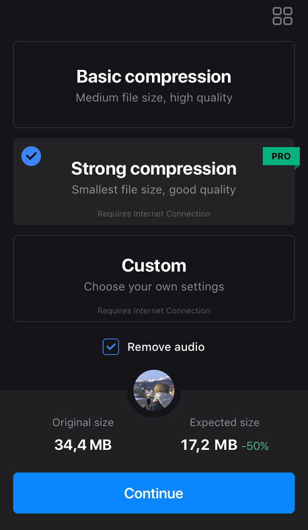 Video Compression App for iPhone — Clideo