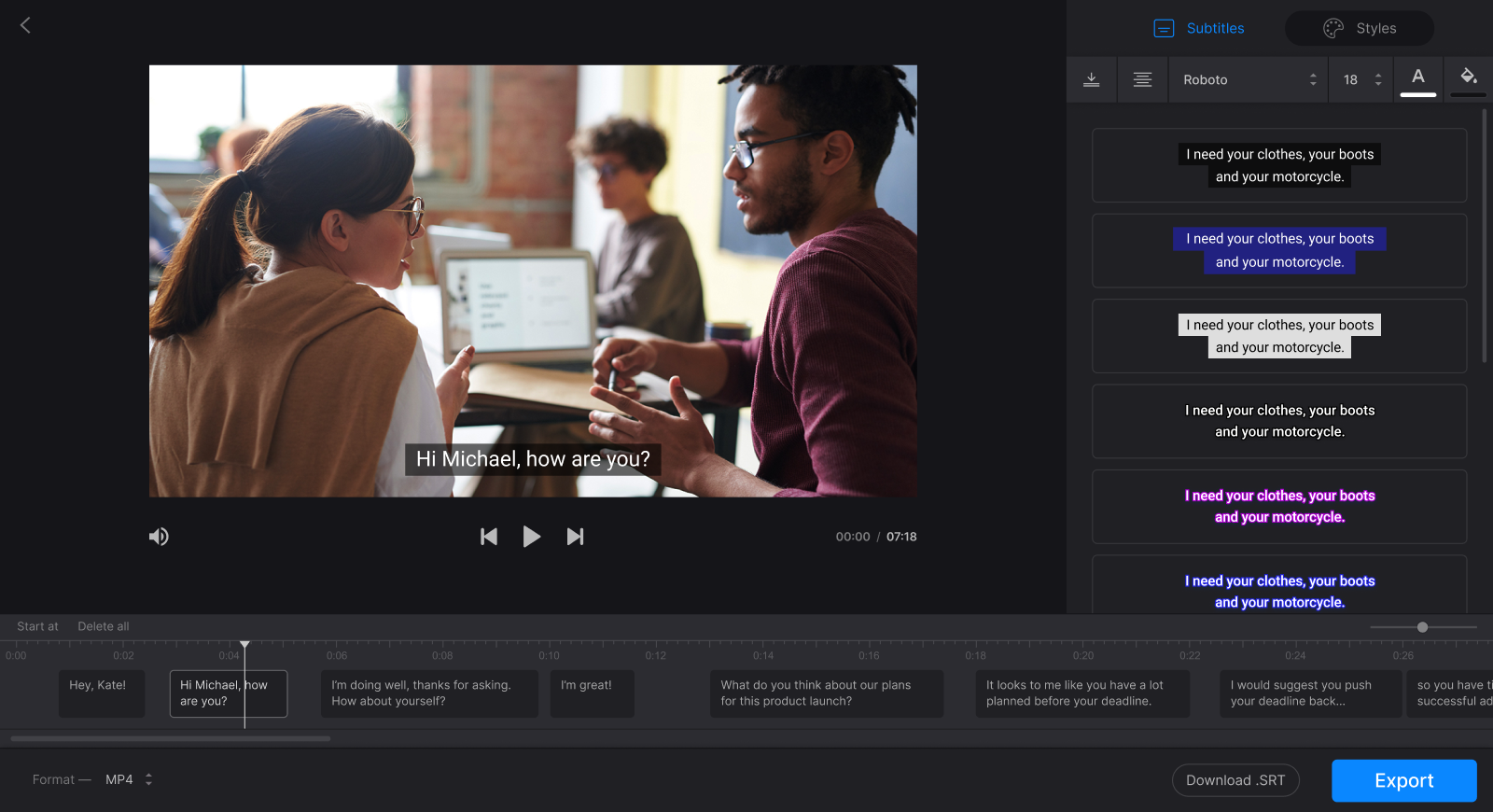 How To hange Subtitle Or Caption Styles Clideo