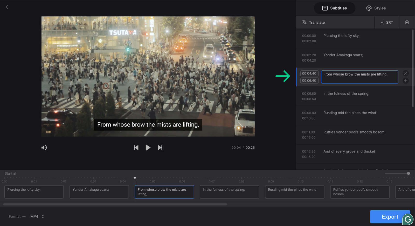 How to Add SRT to MP4 — Clideo