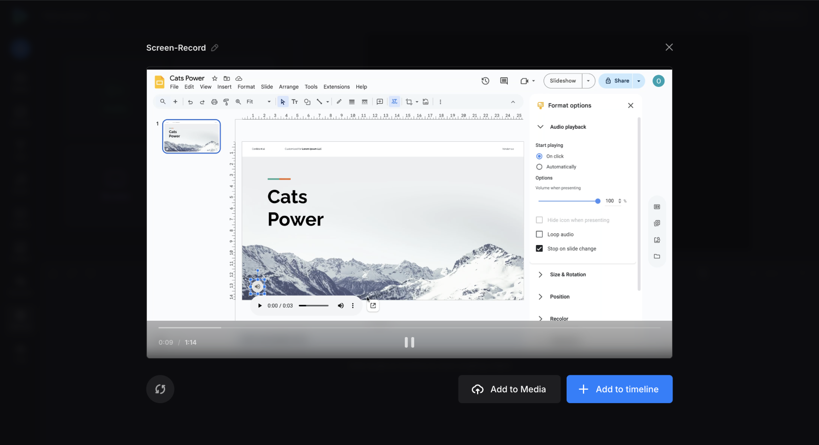 How to Add Voice Over to Google Slides Presentation — Clideo