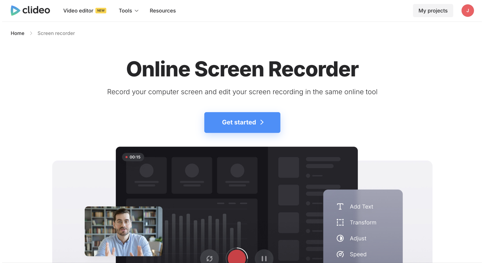How to Record Screen and Webcam — Clideo